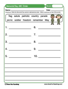 Alphabetical Order Worksheets - Have Fun Teaching