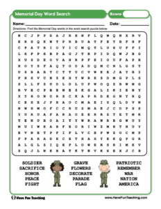 Memorial Day Worksheets - Have Fun Teaching