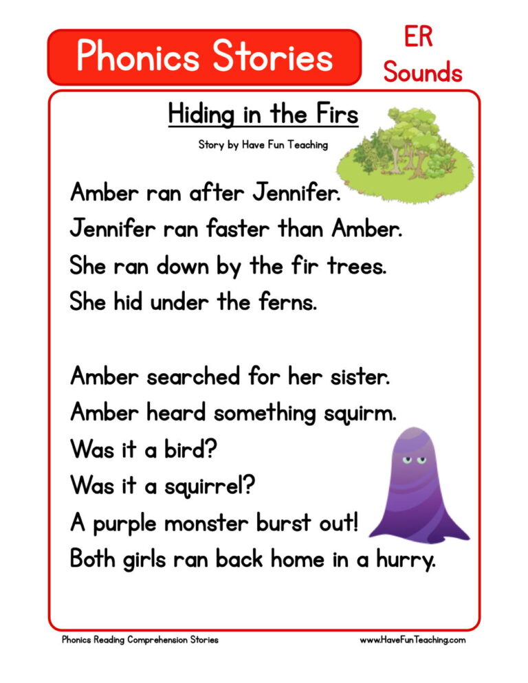 Kindergarten Reading Worksheets - Have Fun Teaching