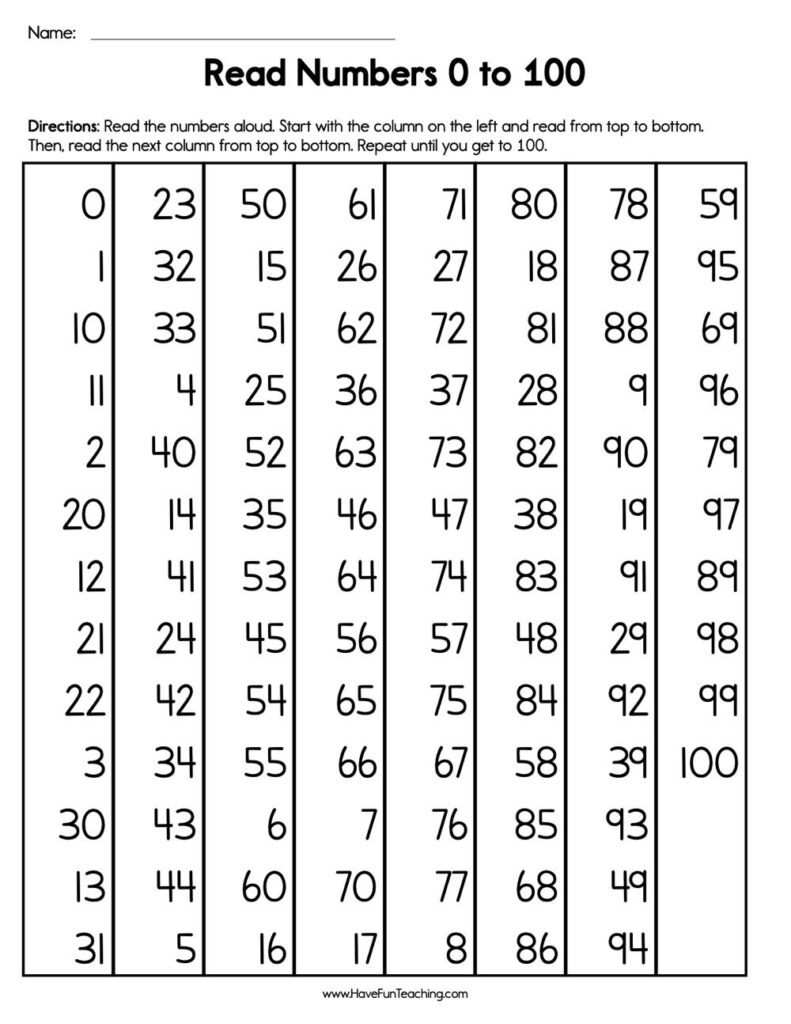 Numbers - Have Fun Teaching